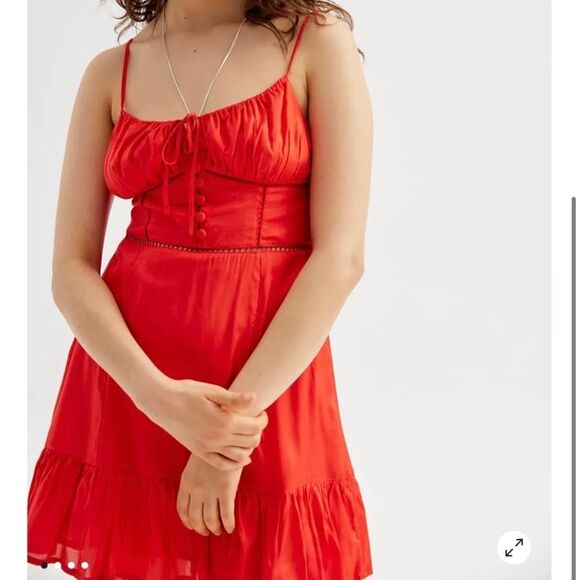 Urban Outfitters | Dresses | Nwt Urban Outfitters Silva Red Mini Dress ...